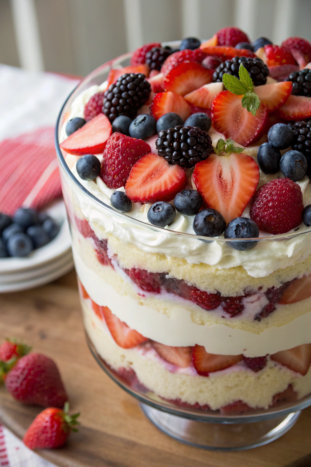 No-bake Mixed Berry Trifle Recipe 2025