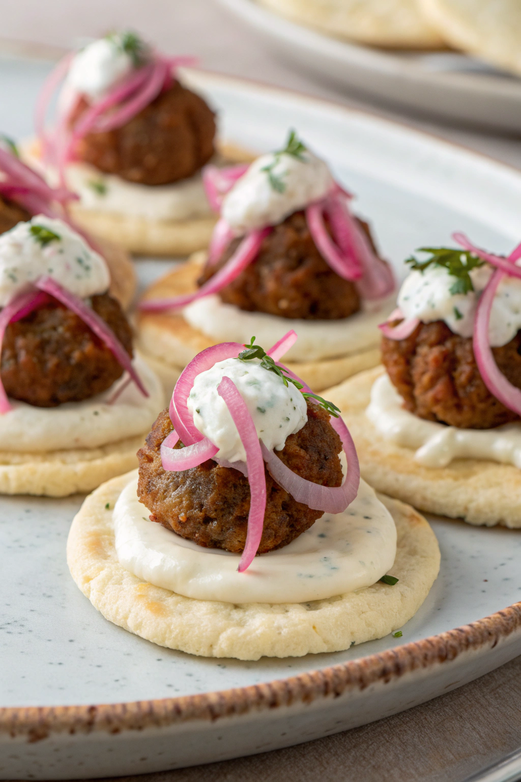 Mini Falafel Bites with Tzatziki and Pickled Red Onions 2026